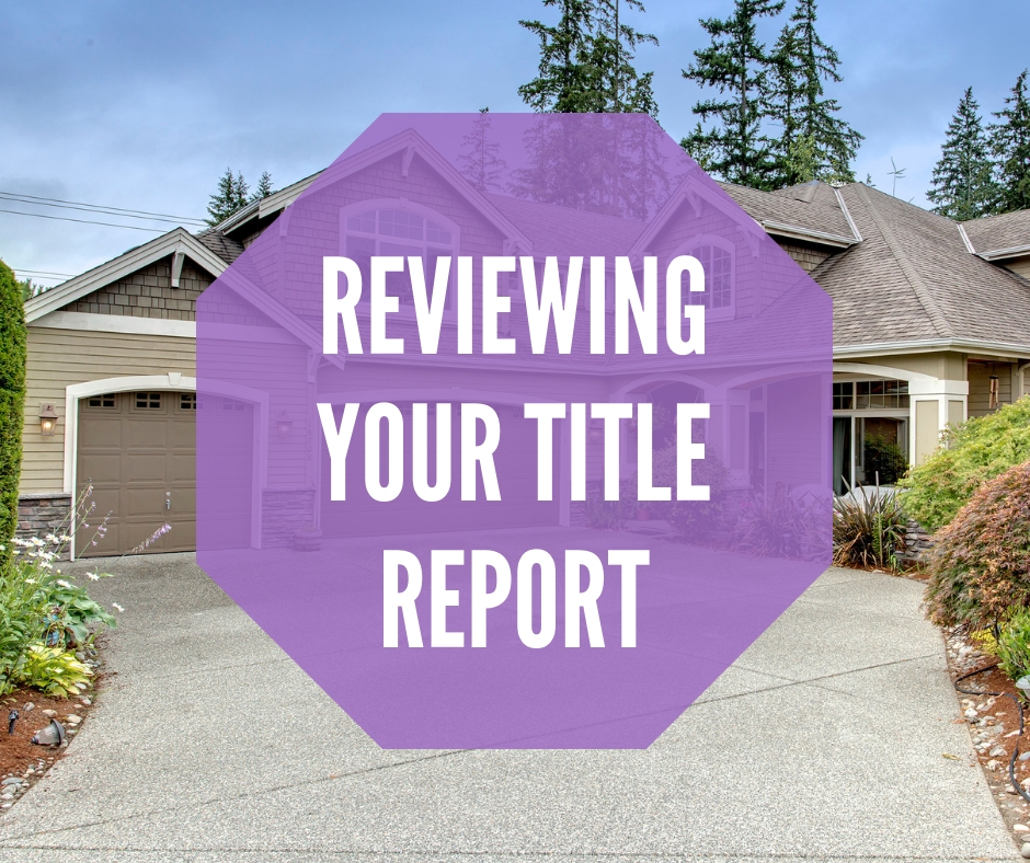 It's important to read your title report before listing ...