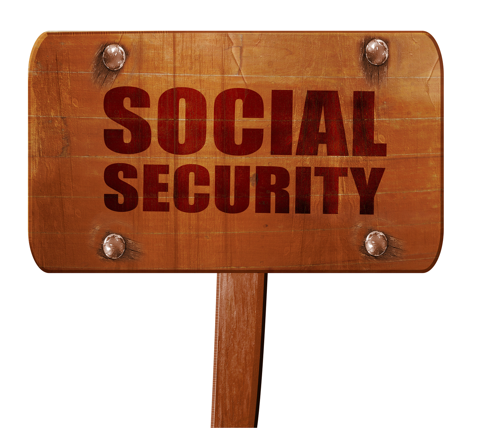 social security, 3D rendering, text on wooden sign - Kupuna Wiki