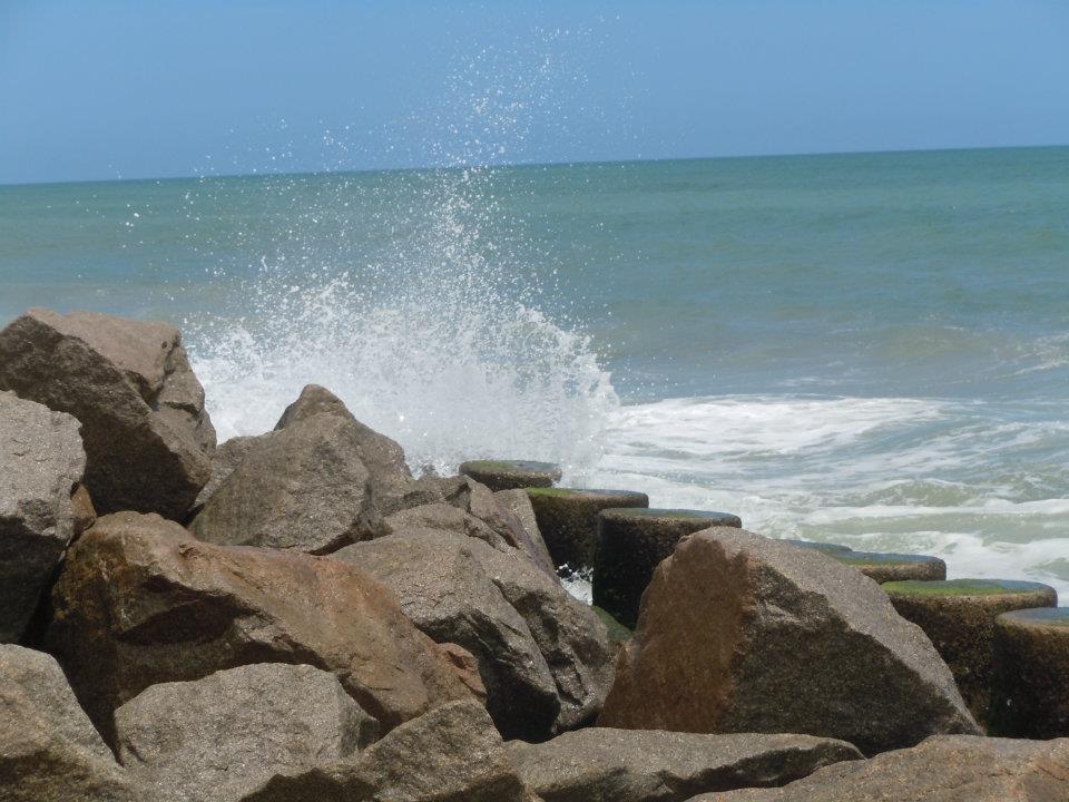 fort-fisher-defensive-rocks-and-waves-breaking - The Cameron Team